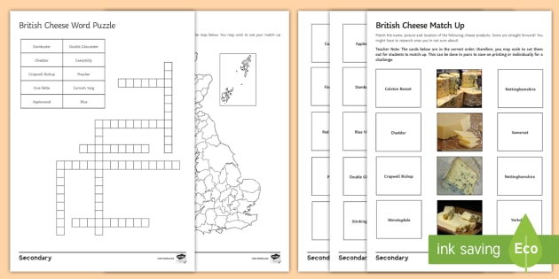 Great British Cheese Worksheet / Worksheets (teacher made)