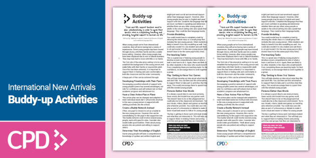 International New Arrivals: Buddy-up Activities