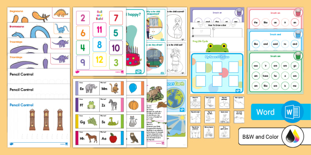 Worksheets For Five Year Olds