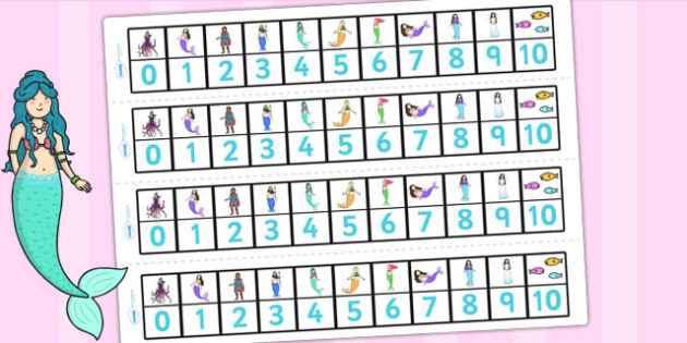 The Little Mermaid Number Track 0 10