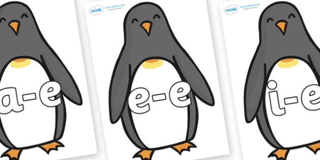 FREE! - Modifying E Letters on Penguins (teacher made)