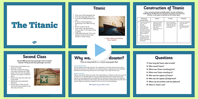 The Titanic Information PowerPoint | History (teacher made)