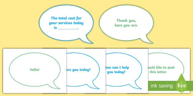 The Post Office Aistear Conversation Prompt Cards