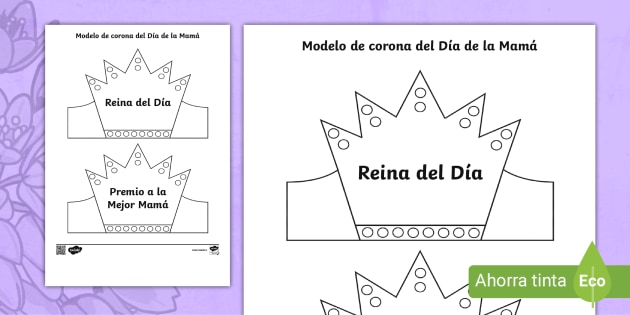 Manualidad: Corona del Día de la Mamá (teacher made)