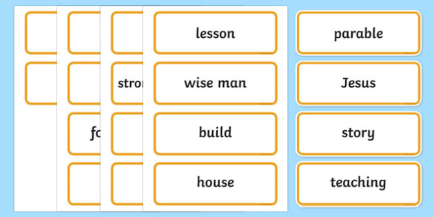 The Two Builders Word Cards (teacher made)