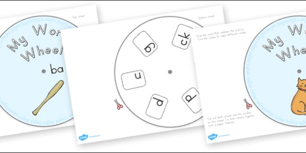 CVC Word Wheels Final Sounds (teacher made)