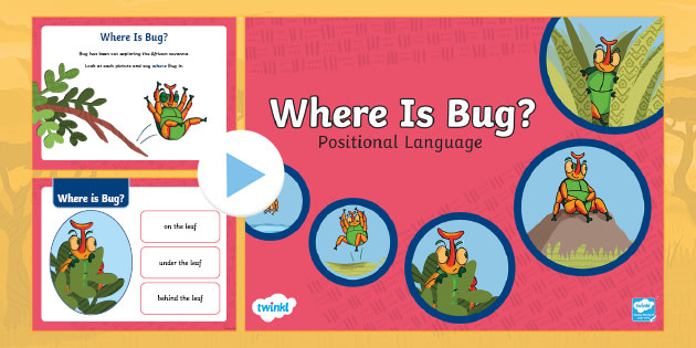 👉 Where Is Bug? Positional Language PowerPoint Game