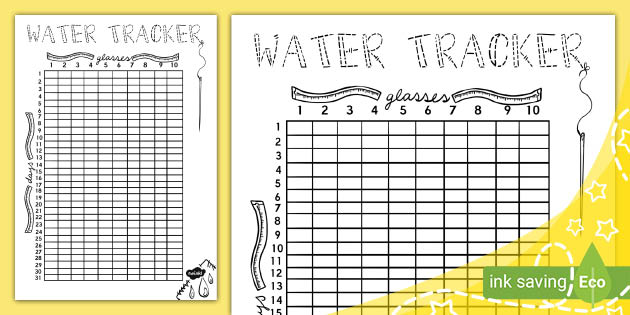 Craft-Themed Water Tracker Bullet Journal Page
