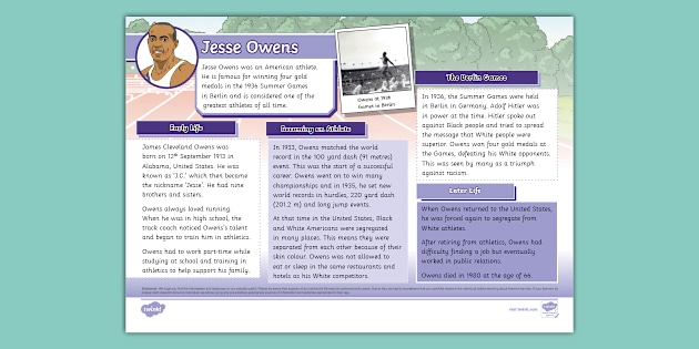 Jesse Owens Timeline Photo Gallery Jesse Owens
