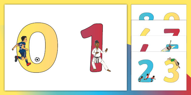 Sports Events Display Numbers (teacher made)