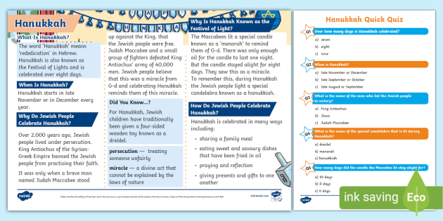 Hanukkah Quizzes | twinkl.co.uk