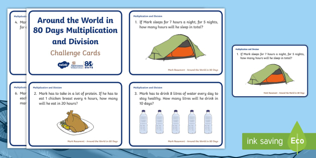 FREE! - KS1 Around the World in 80 Days Multiplication and Division Maths
