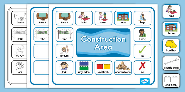 Construction Area Communication Board (teacher made)