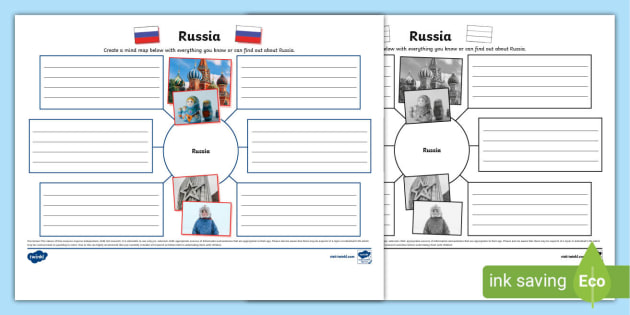 Map Russia Geography Flashcard Maker