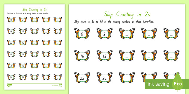Skip Counting in 2s (teacher made)