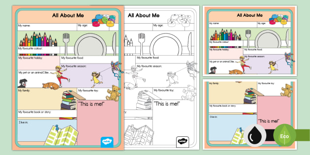 All About Me Art Project - Grades K-3 (teacher made)