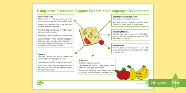 Using Inset Puzzles to Support Speech and Language Development Adult ...
