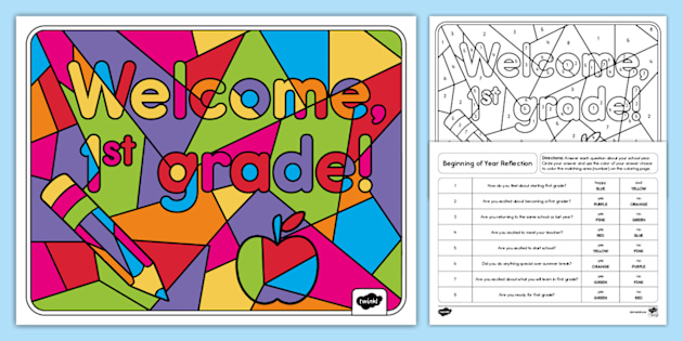 first grade coloring sheets