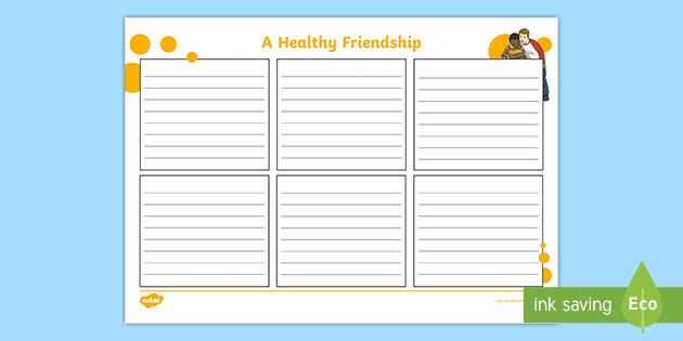 Healthy Friendship Description Writing Template