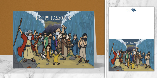 Moses and The Red Sea Passover Card | Twinkl Party