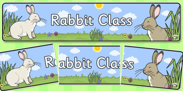 FREE! - Rabbit Themed Classroom Display Banner