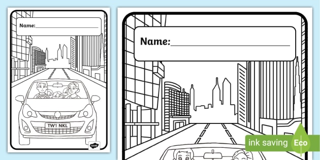 FREE! - Car Colouring Book Cover (teacher made)