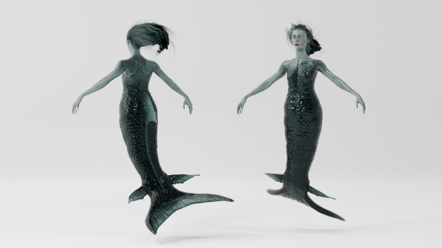 Mermaid Augmented Reality (AR) 3D Quick Look Model