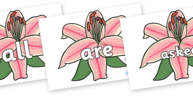Tricky Words on Lilies (teacher made)
