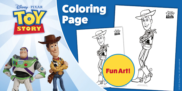 woody toy story coloring sheet