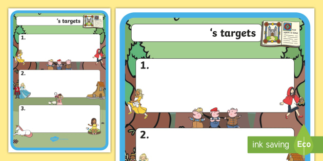 Themed Target Sheets Traditional Tales (teacher made)