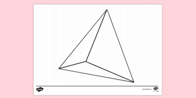 FREE! - Triangular Pyramid Colouring | Colouring Sheets