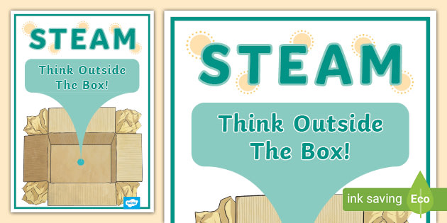 STEAM Think Outside The Box Display Poster