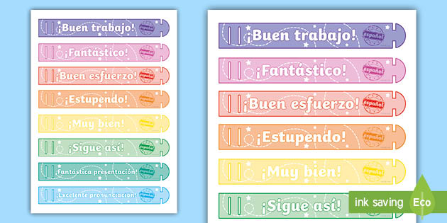 👉 Spanish Reward Wristbands - Primary Resources