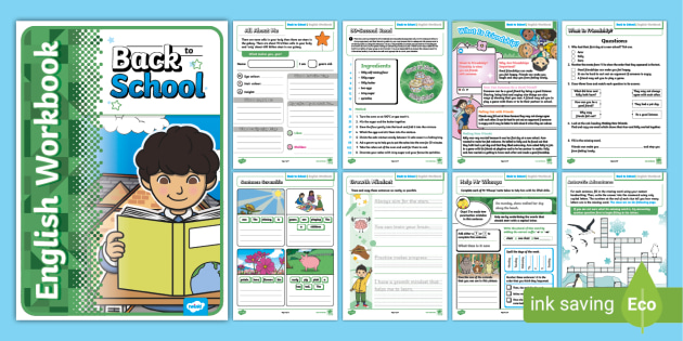 Year 2 Back to School English Workbook (teacher made)