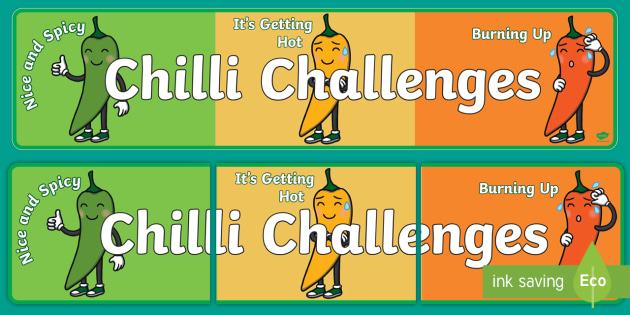 👉 EYFS Chilli Challenges Display Banner (teacher made)