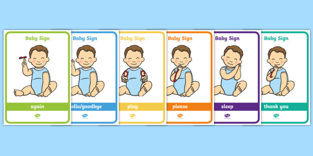 * NEW * Baby Sign Language Poster Pack (Everyday Signs) - Baby