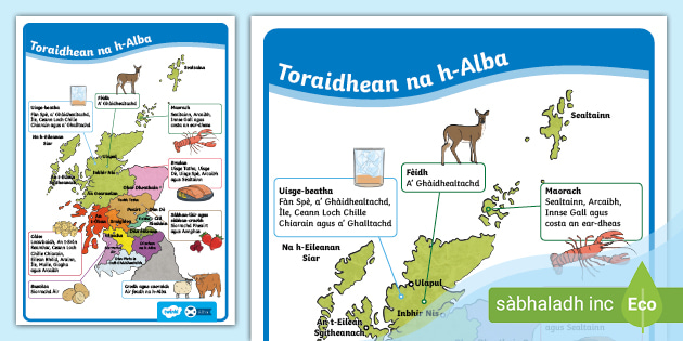 Mapa Toraidhean na h-Alba – Postair-taisbeanaidh