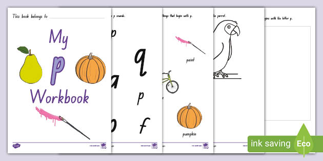 FREE! - My Workbook P Lowercase (teacher made)