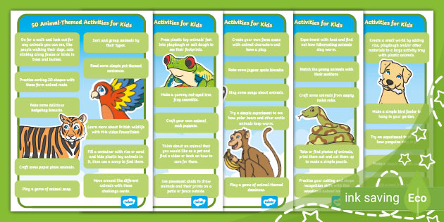 50 Animals-Themed Activities for Kids (Ages 2-5)