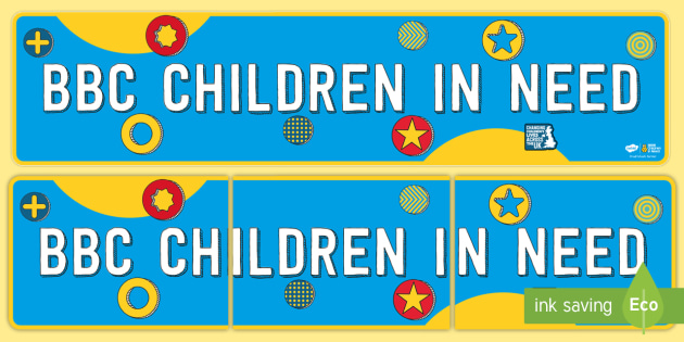 * NEW * BBC Children in Need Display Banner - Pudsey, blush