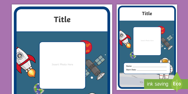 EYFS Editable Learning Journey Front Cover Space-Themed