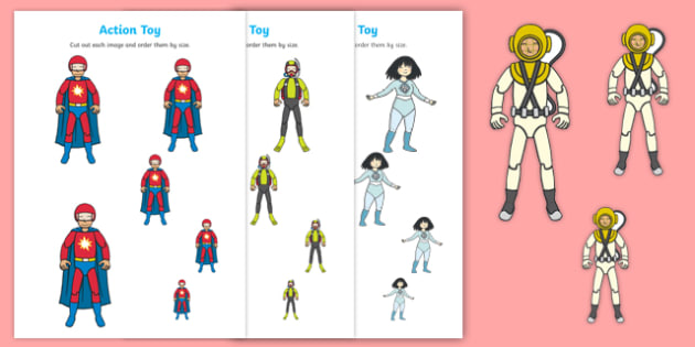 Action Toy Size Ordering (teacher made)