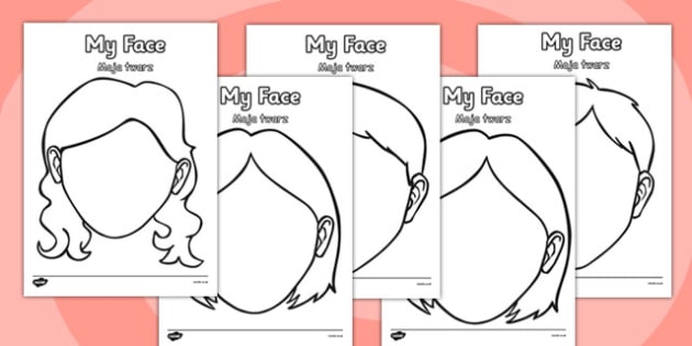 Blank Face Templates with Face Features Polish Translation - polish