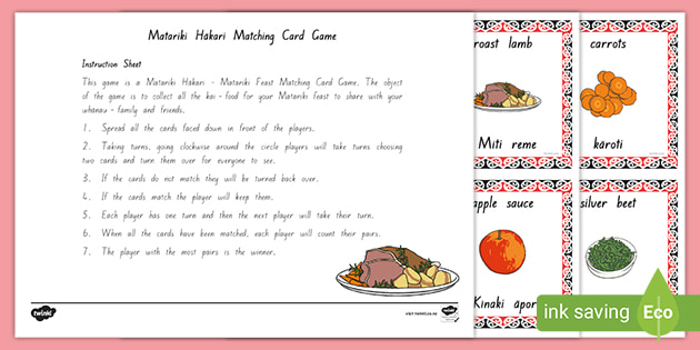 Matariki Hakari Matching Cards English/Te Reo Māori