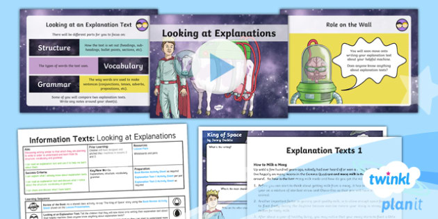 Space: The King of Space: Information Texts 4 Y3 Lesson Pack To Support
