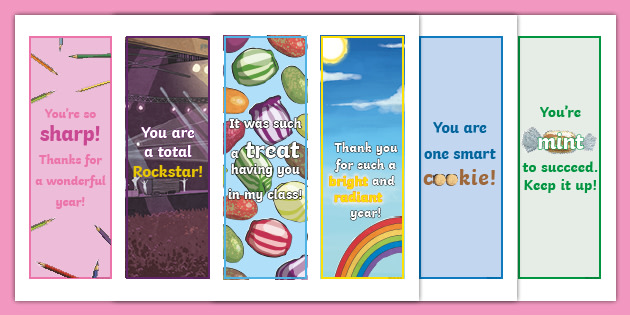 * NEW * 3-6 Encouragement Bookmarks DS Template