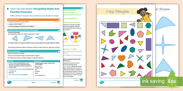 👉 Y1 Intervention Recognise Shapes From Plausible Distractors