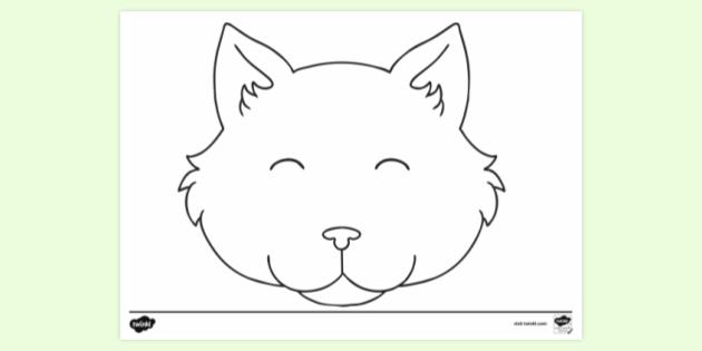 FREE! - Cat Role Play Mask Colouring | Colouring Sheet