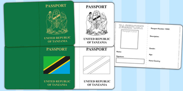 Tanzania Passport Template