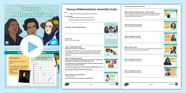 👉 KS1 Famous Mathematicians Assembly Pack | Twinkl